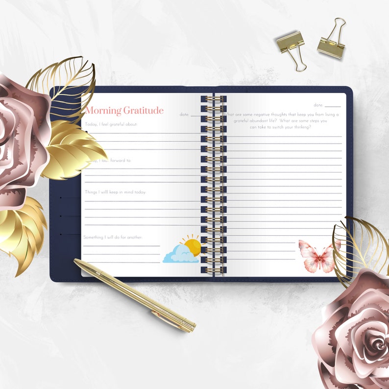 Rose Gold Butterfly Gratitude Journal: Embrace Joy and Appreciation ...