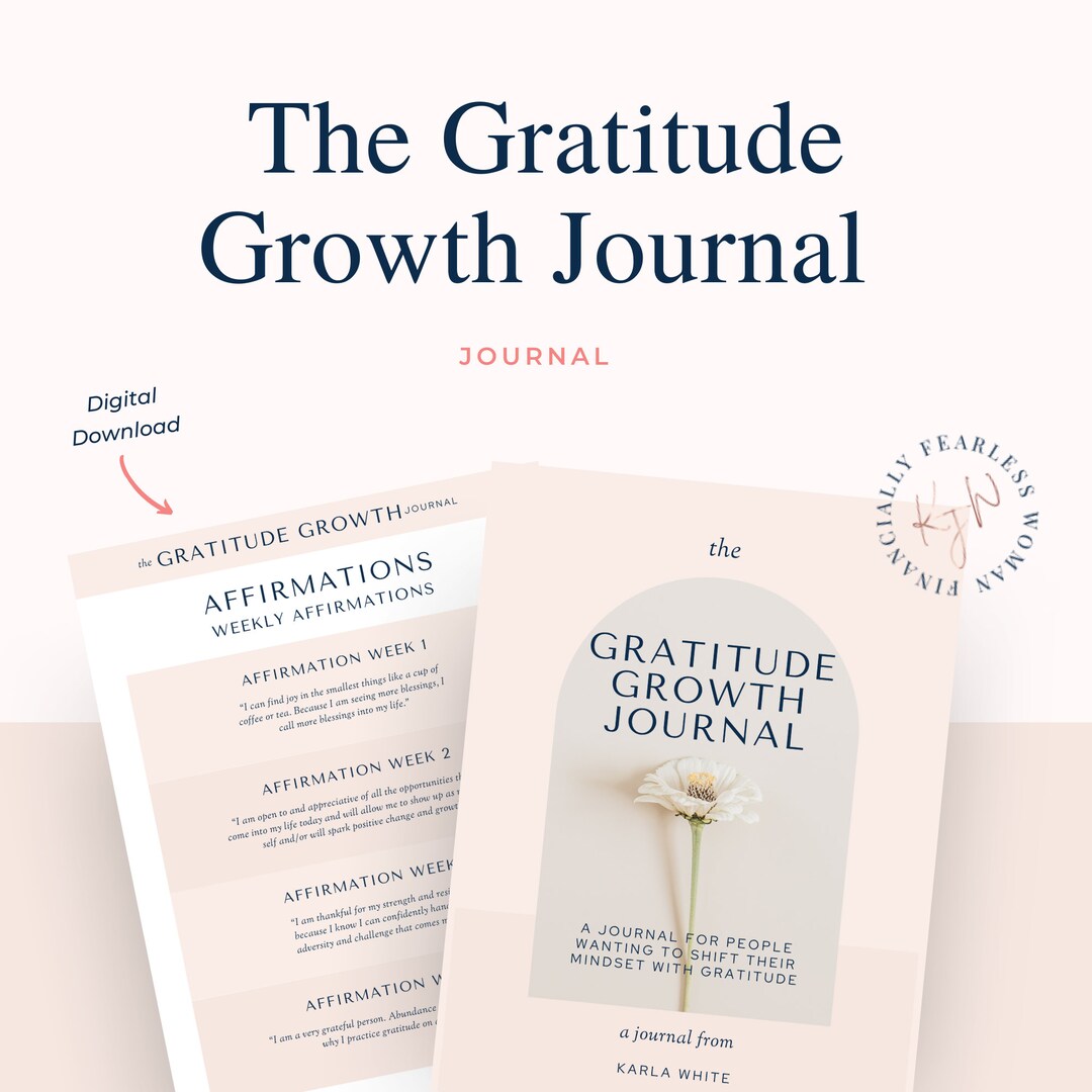 The Gratitude Growth Journal - Etsy