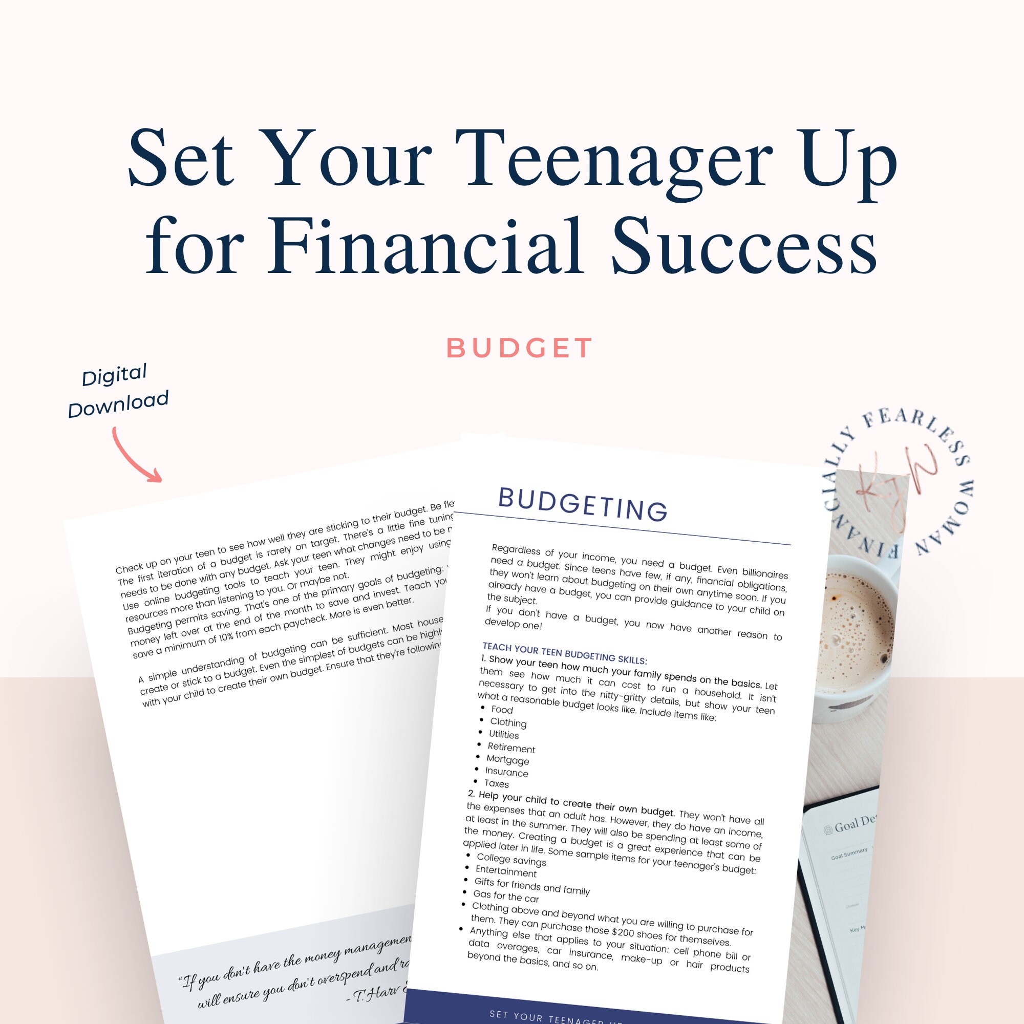 Financial Literacy Ebook for Teaching Your Teenagers Good Money Habits ...