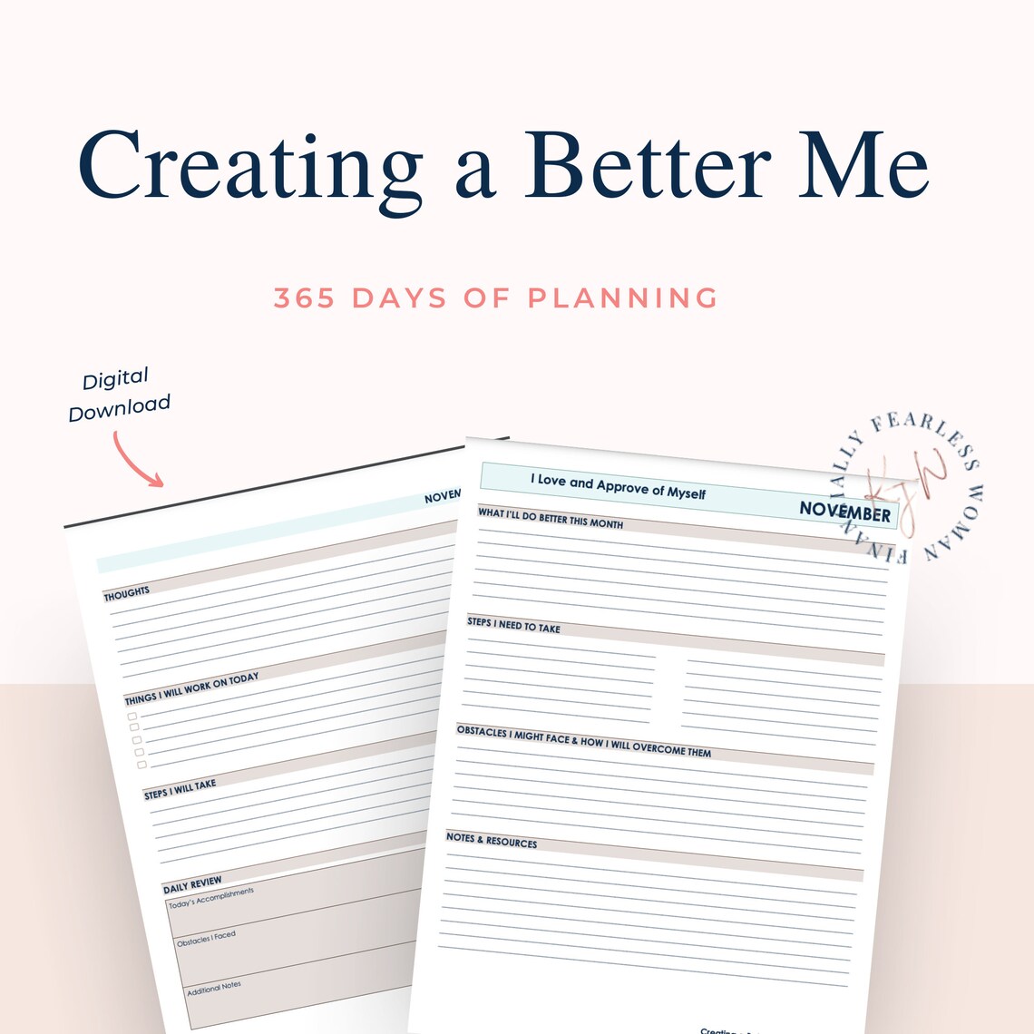 Personal Development Ebook, Workbook and Planner Printable Self ...