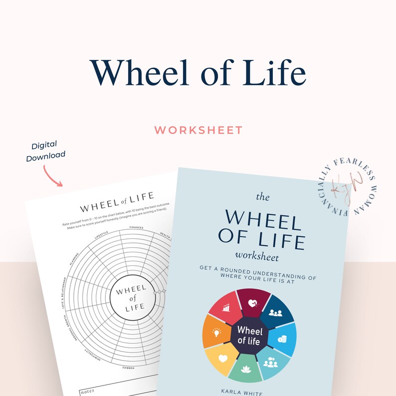 Wheel of Life Worksheet Life Assessment Life Balance - Etsy