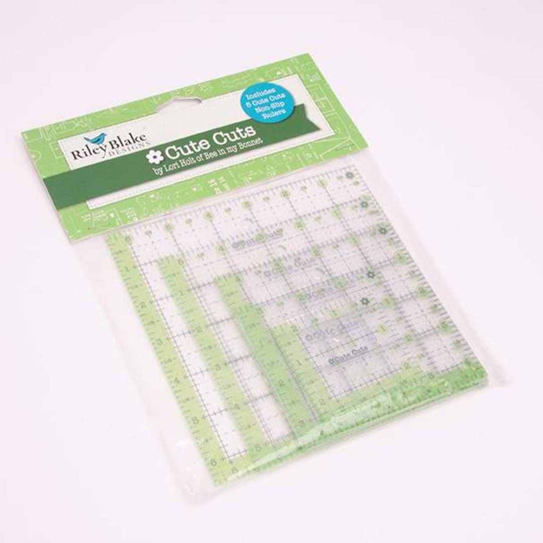 Lori Holt Cute Cuts Square Ruler Pack for Riley Blake 2.5, 3.5, 4.5, 5. ...