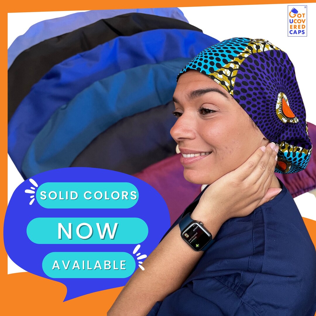 Luxurious Silk Lined Scrub Cap for Big Hair - Stylish and Comfortable ...