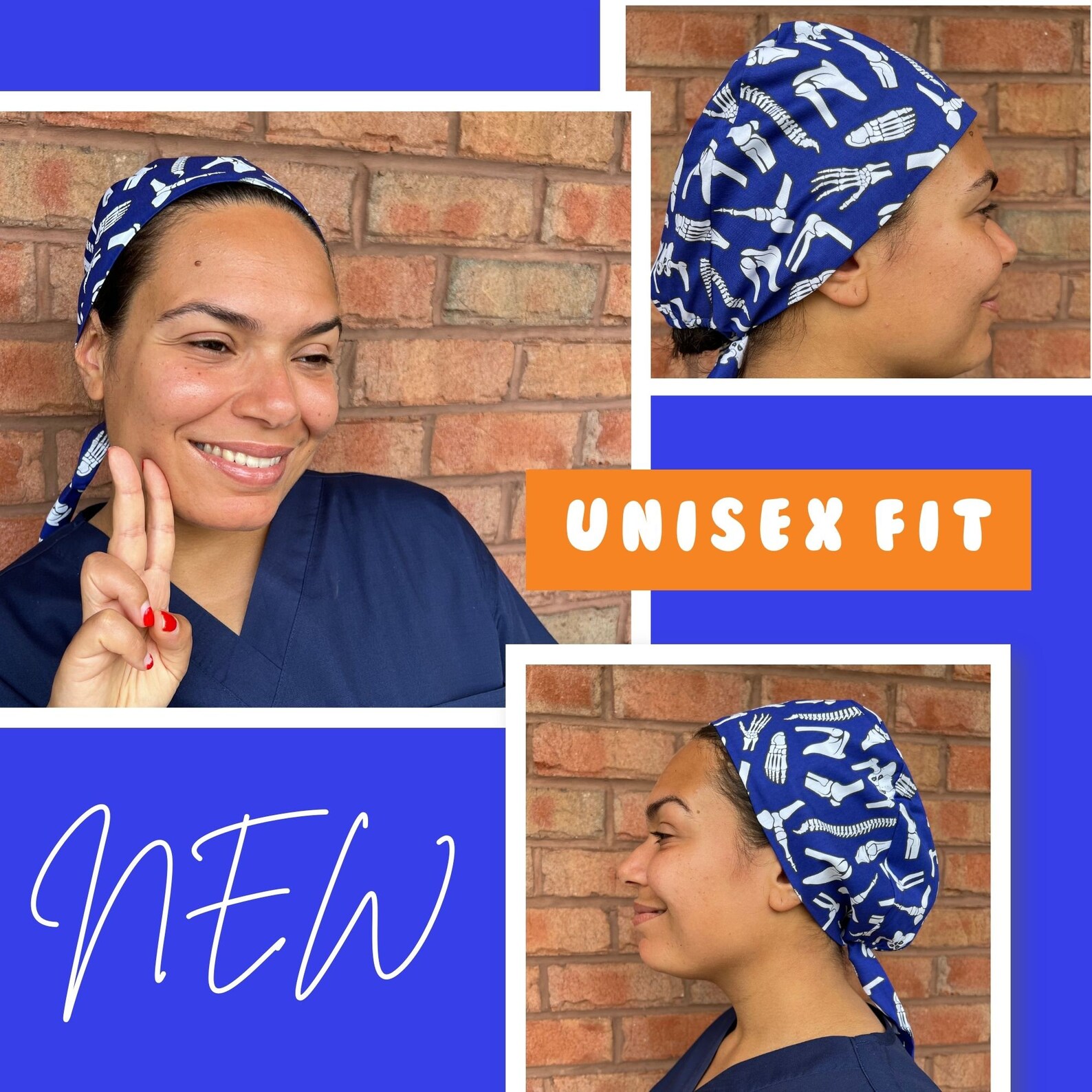 Bones & Spine Surgical Scrub Cap: Orthopedic Doctor/nurse Hat - Etsy