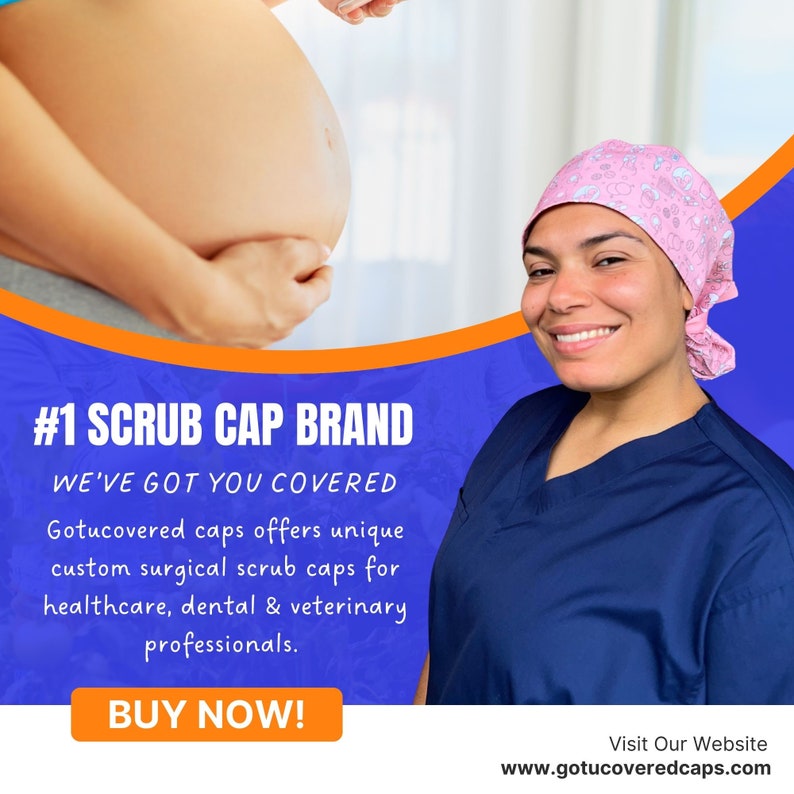 Pink Obgyn Vagina Ponytail Scrub Cap Fun Women's Surgical Hat - Etsy