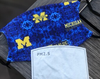 Michigan Wolverines Face Mask | Etsy