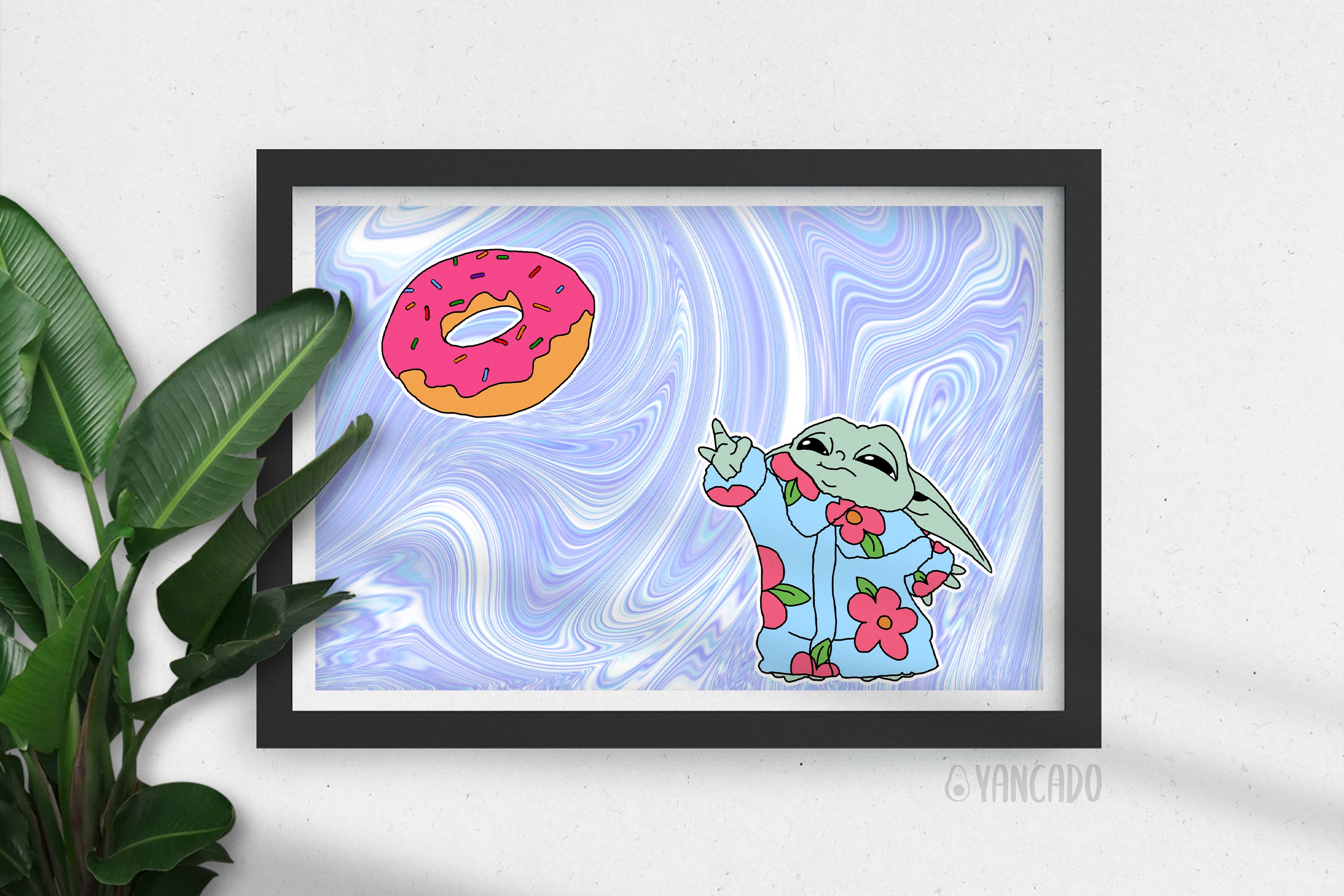 PRINTABLE King-size Baby Yoda the Simpsons Inspired the - Etsy UK