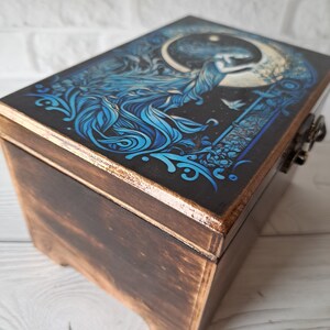 Personalized Large Tarot Card Box Manifestation Box Moon Tarot Card ...