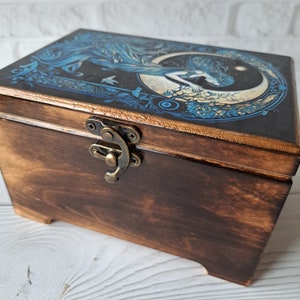 Personalized Large Tarot Card Box Manifestation Box Moon Tarot Card ...