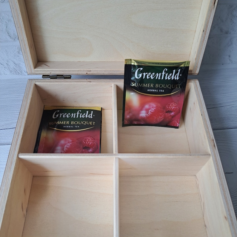Personalized Wooden Tea Box William Morris Tea Storage Pimpernel Tea ...