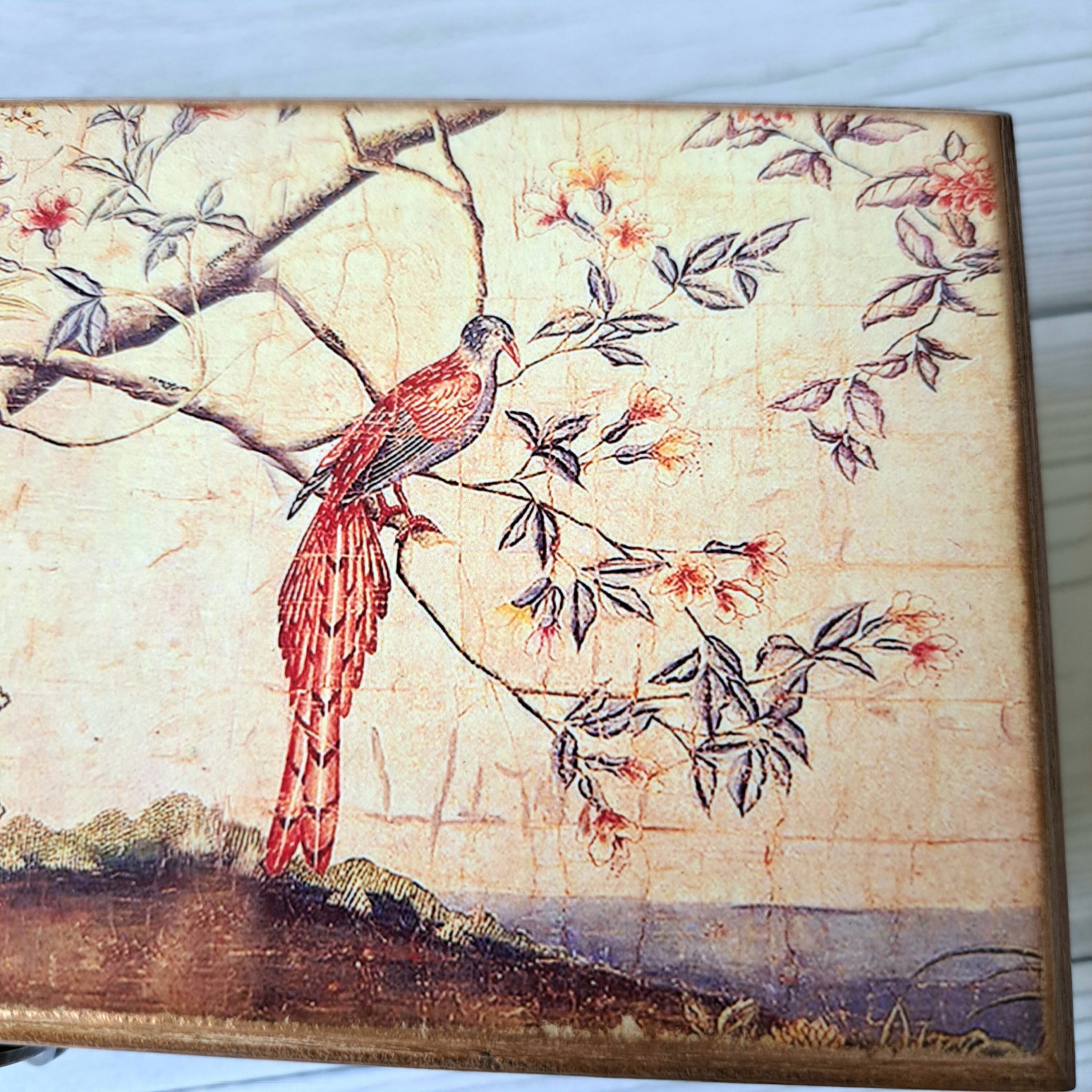 Chinese Wooden Tea Box Personalized Tea Bag Organizer Oriental Decor ...