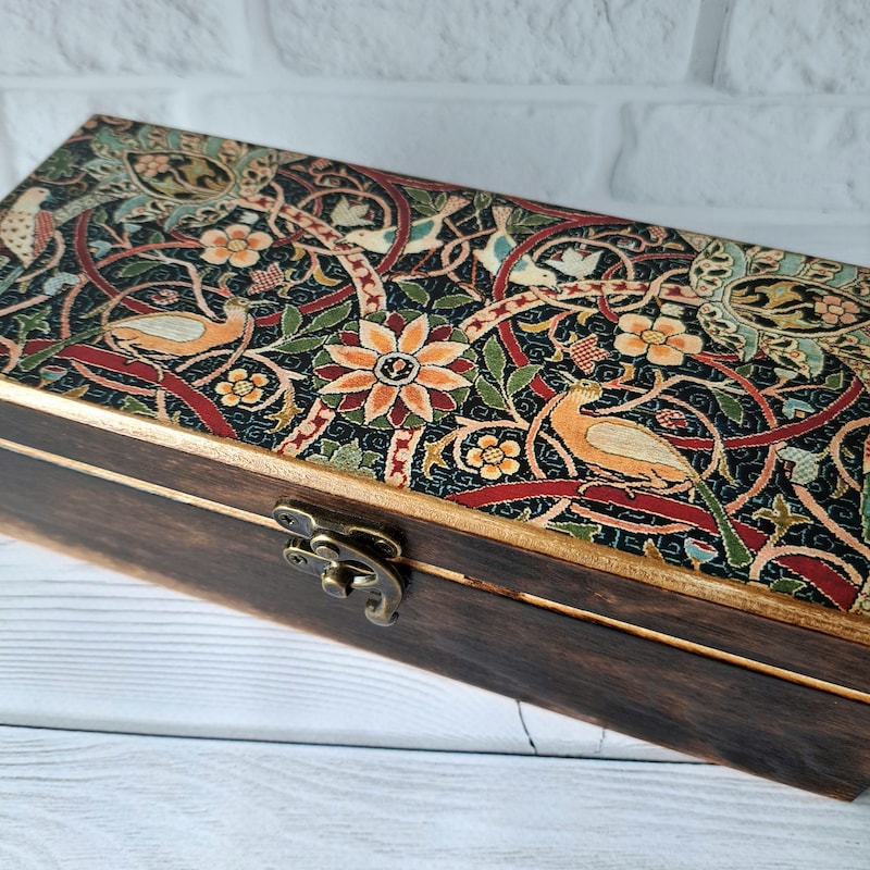 Wood Tea Box Red - Etsy