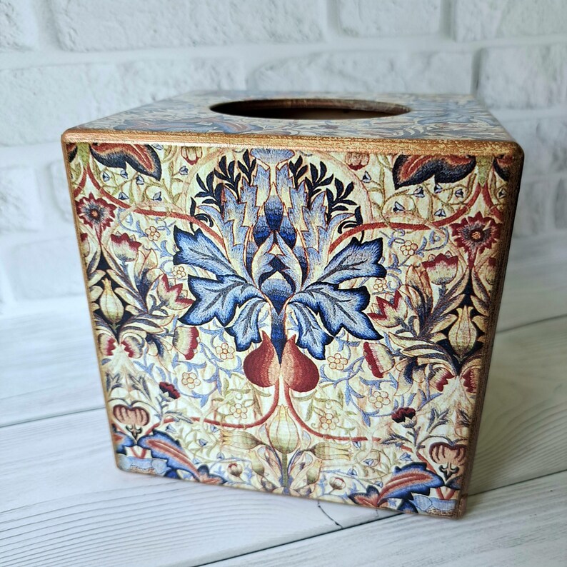 William Morris Tissue Box Wooden Tissue Storage Holder Napkin Case ...