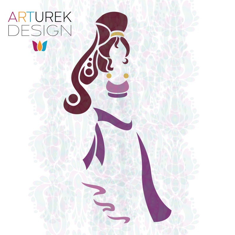 Megara Hercules - Transparent Graphic - Etsy