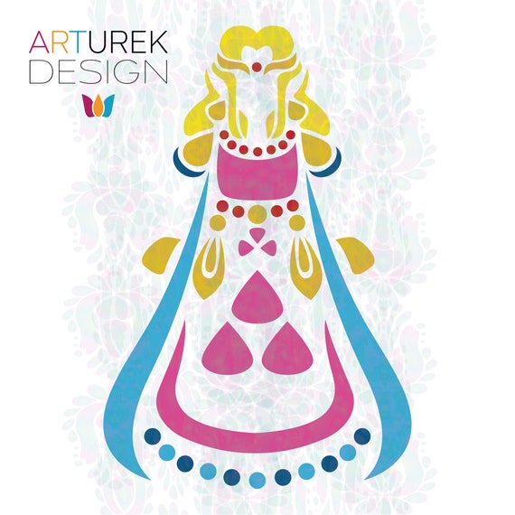 Drawing & Illustration Art & Collectibles Czech Folk Art Motif ...