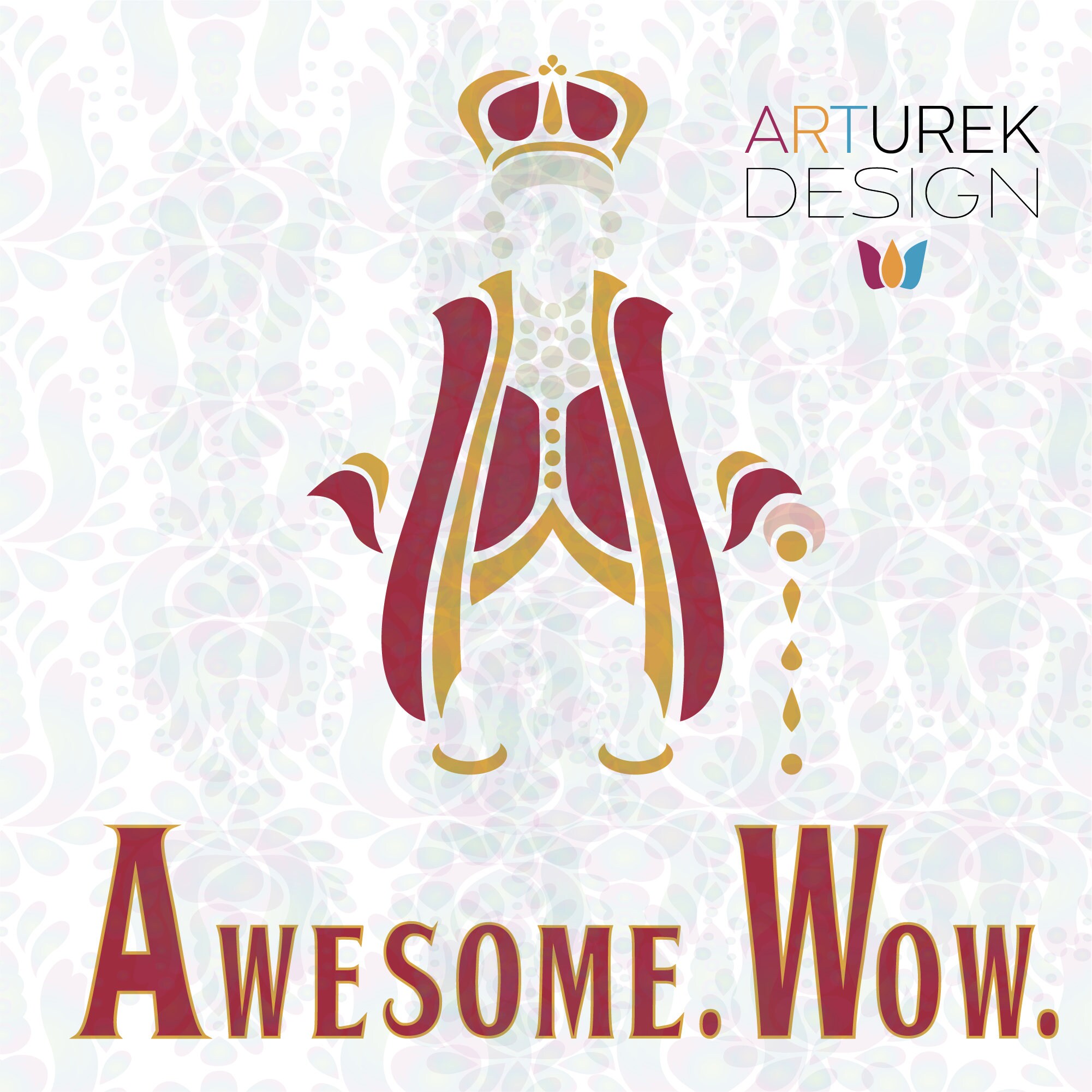 King George - Awesome Wow - Transparent Motif Graphics - Etsy UK