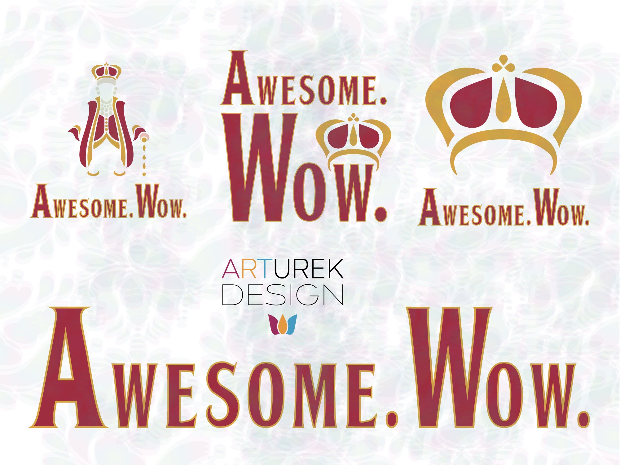 King George - Awesome Wow - Transparent Motif Graphics - Etsy UK