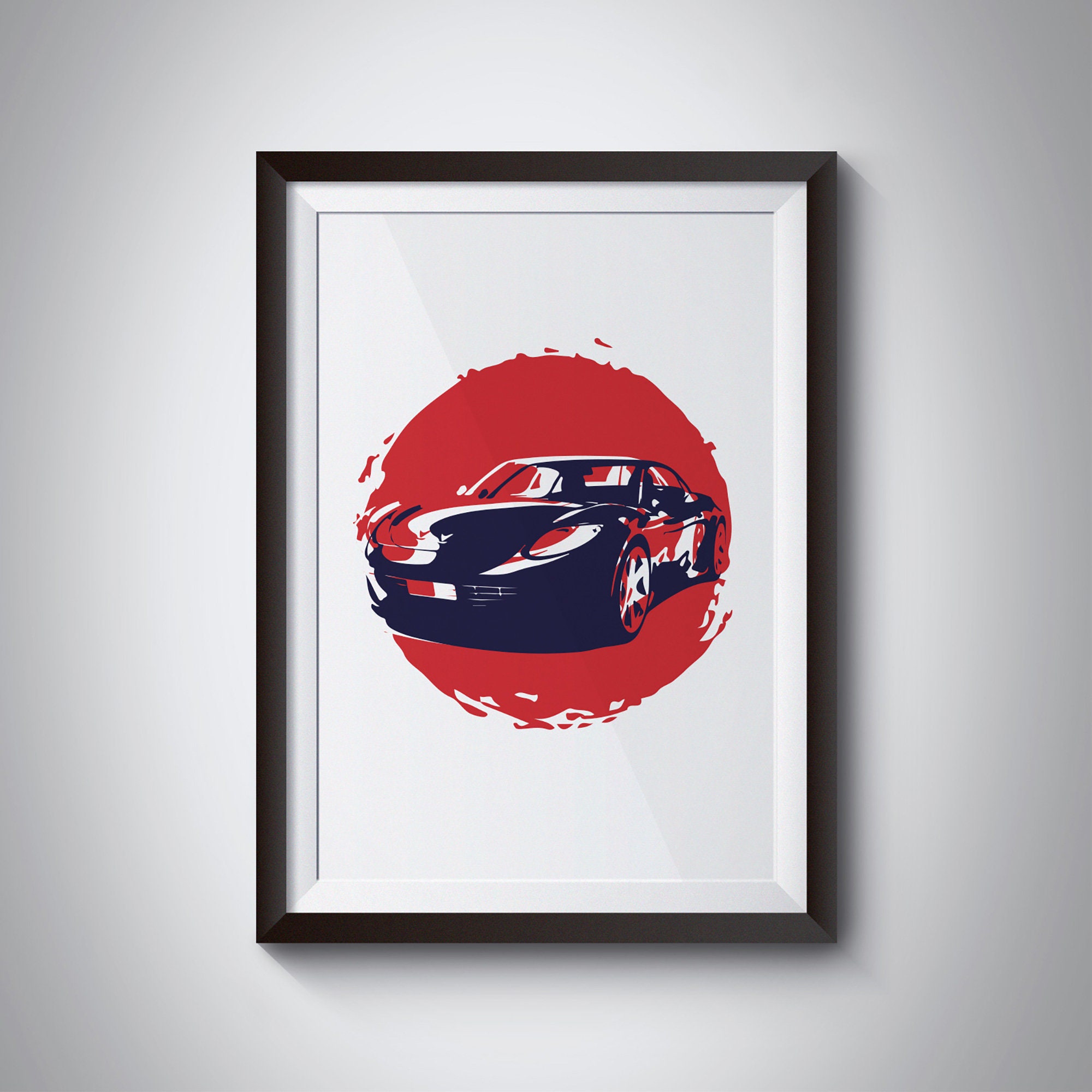 Digital Print Sports Car Portrait Poster Wall Art Print - Etsy