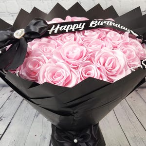 Eternal Rose Ribbon Bouquet - 2 Dozen Roses With Pearls, Tiara and ...