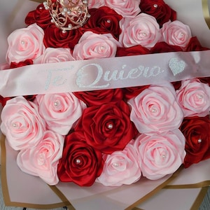 Eternal Rose Ribbon Bouquet - 2 Dozen Roses With Pearls, Tiara and ...
