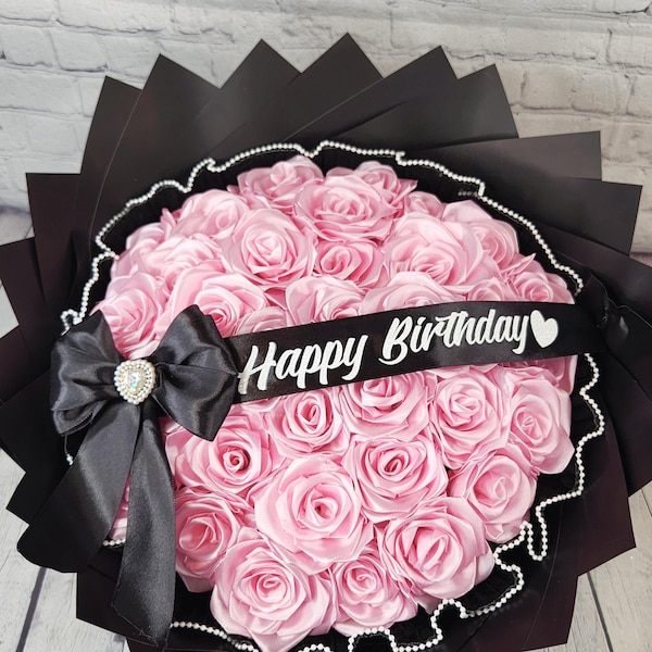 Ribbon Rose Bouquet - Etsy