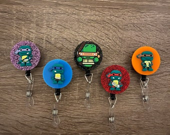 Ninja Turtle Badge Reel - Etsy