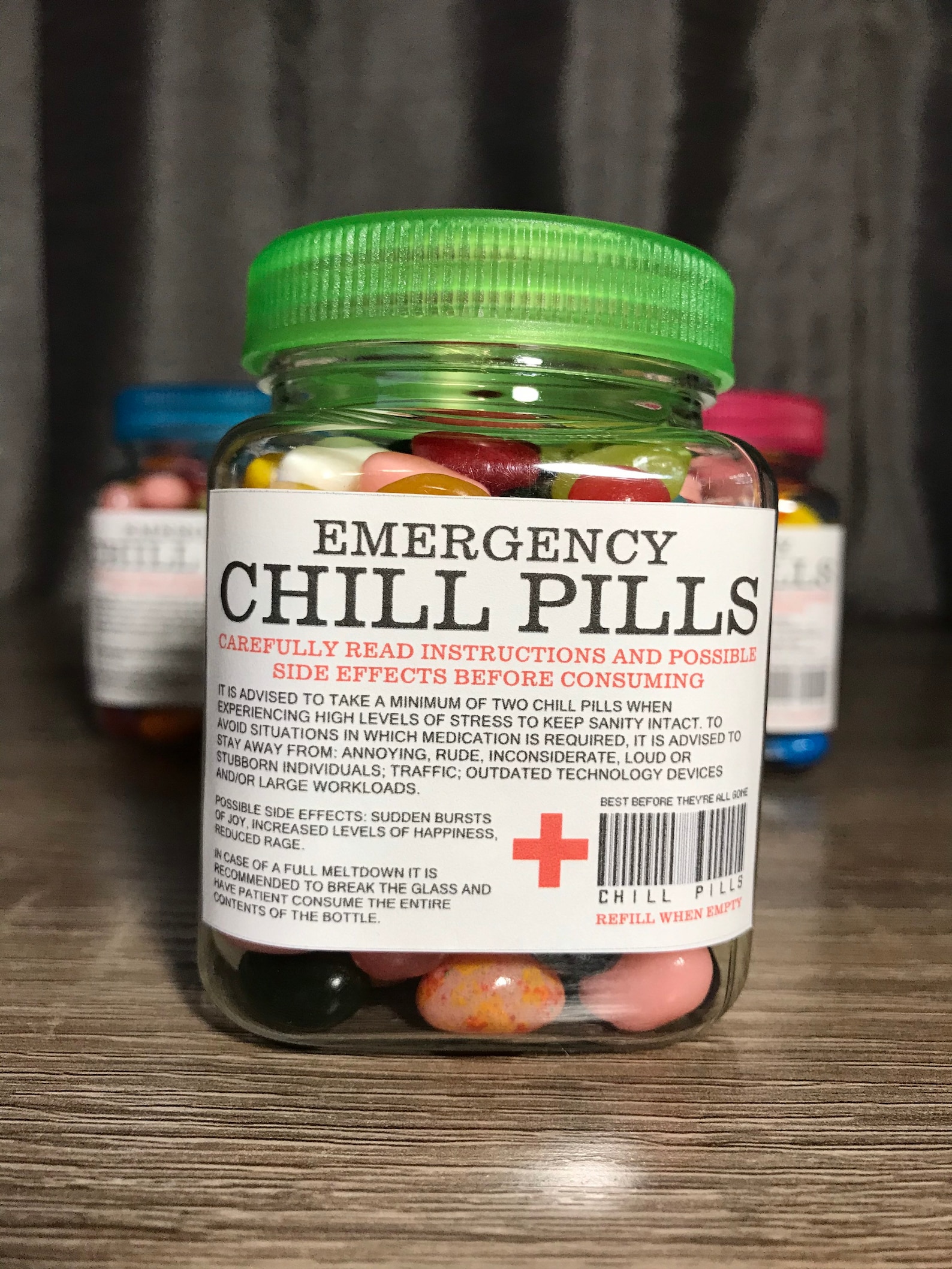 Chill Pill jar of candy | Etsy