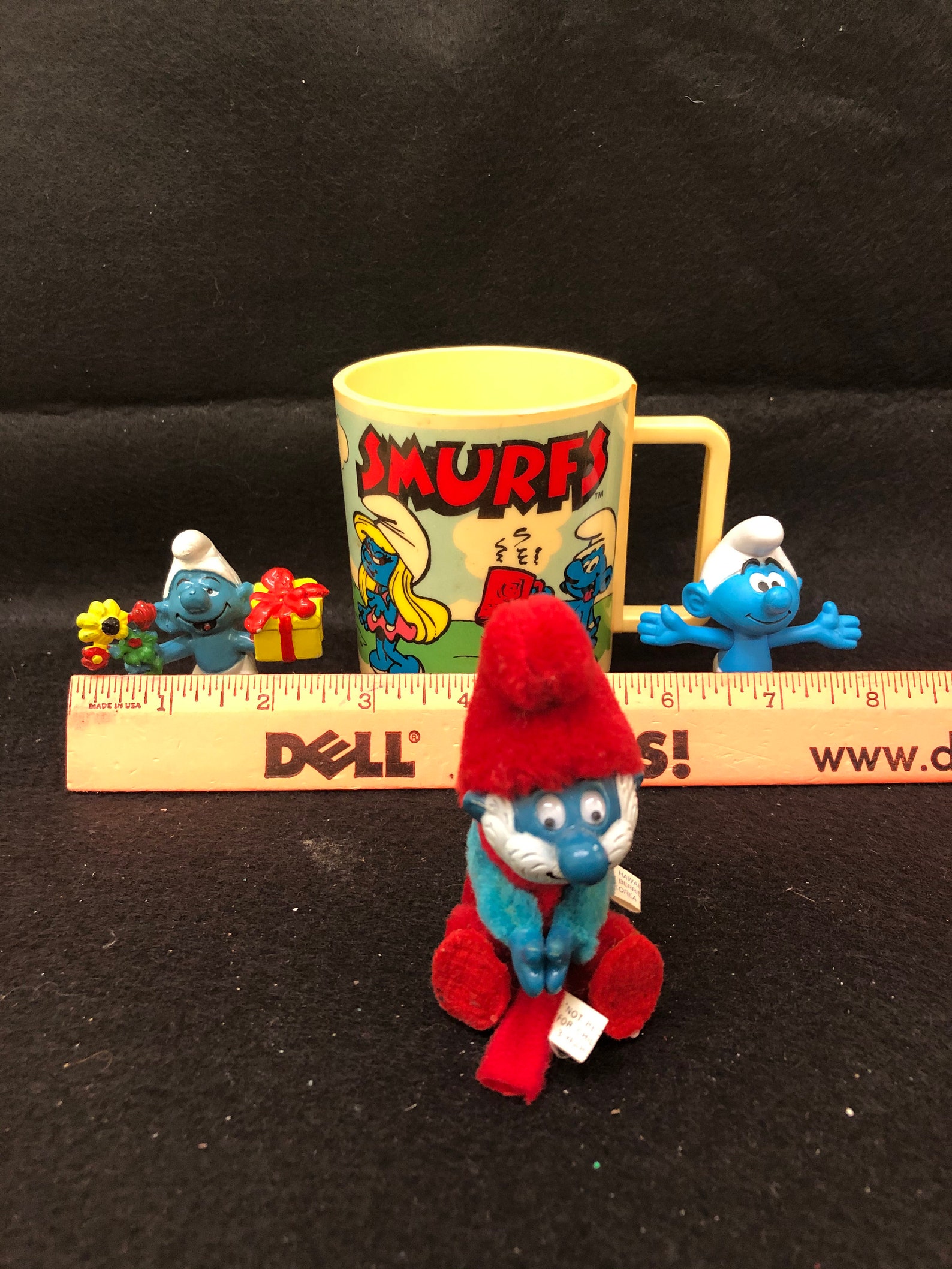 Smurfs Plastic Deka Cup/mug 1980s Vintage Plus 3 Smurf Figurines - Etsy