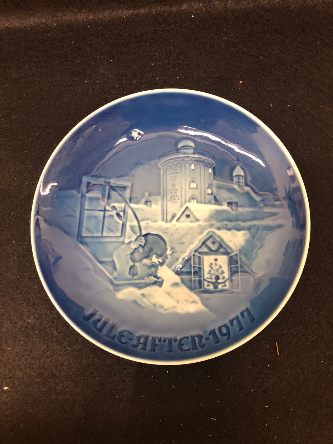 Copenhagen Porcelain Plate Jule Aften 1977 Copenhagen Christmas Made in ...