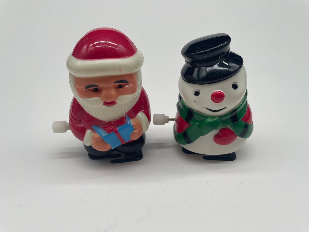 WORKING Wind-up Walking Santa Claus and Snowman - Etsy