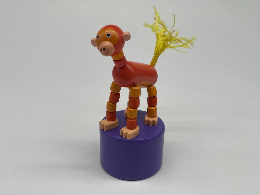 Orange Monkey Push Puppet - Etsy