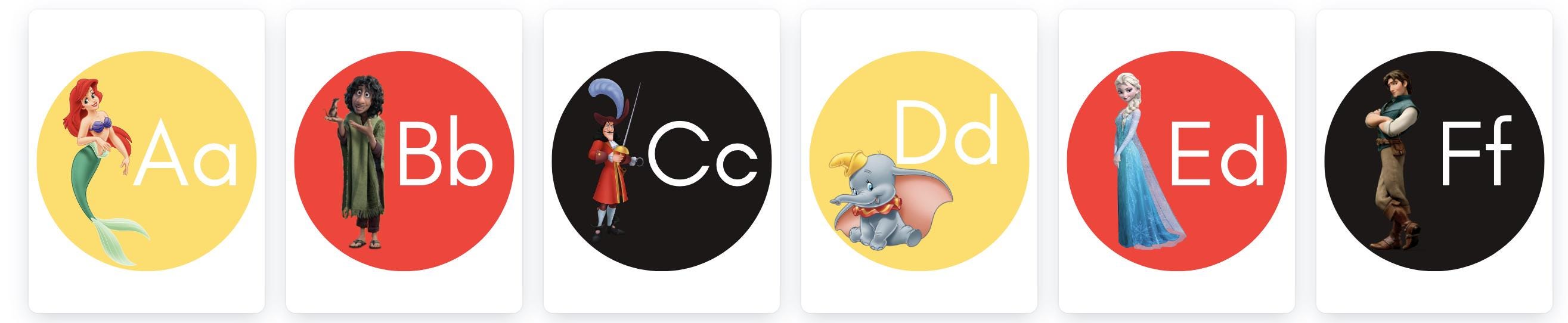 Dizney Abc's Classroom/bulletin Board Set - Etsy