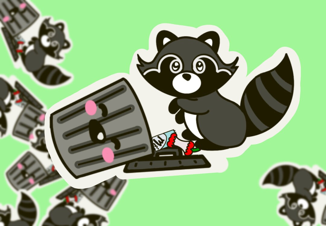 Trash Panda Sticker Water Bottle Sticker Laptop Die Cut Gift for Men ...