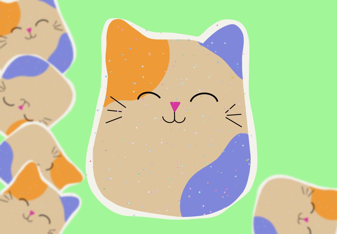 Squishmallow Cat | Sticker | Water Bottle Sticker | Laptop | Die Cut ...