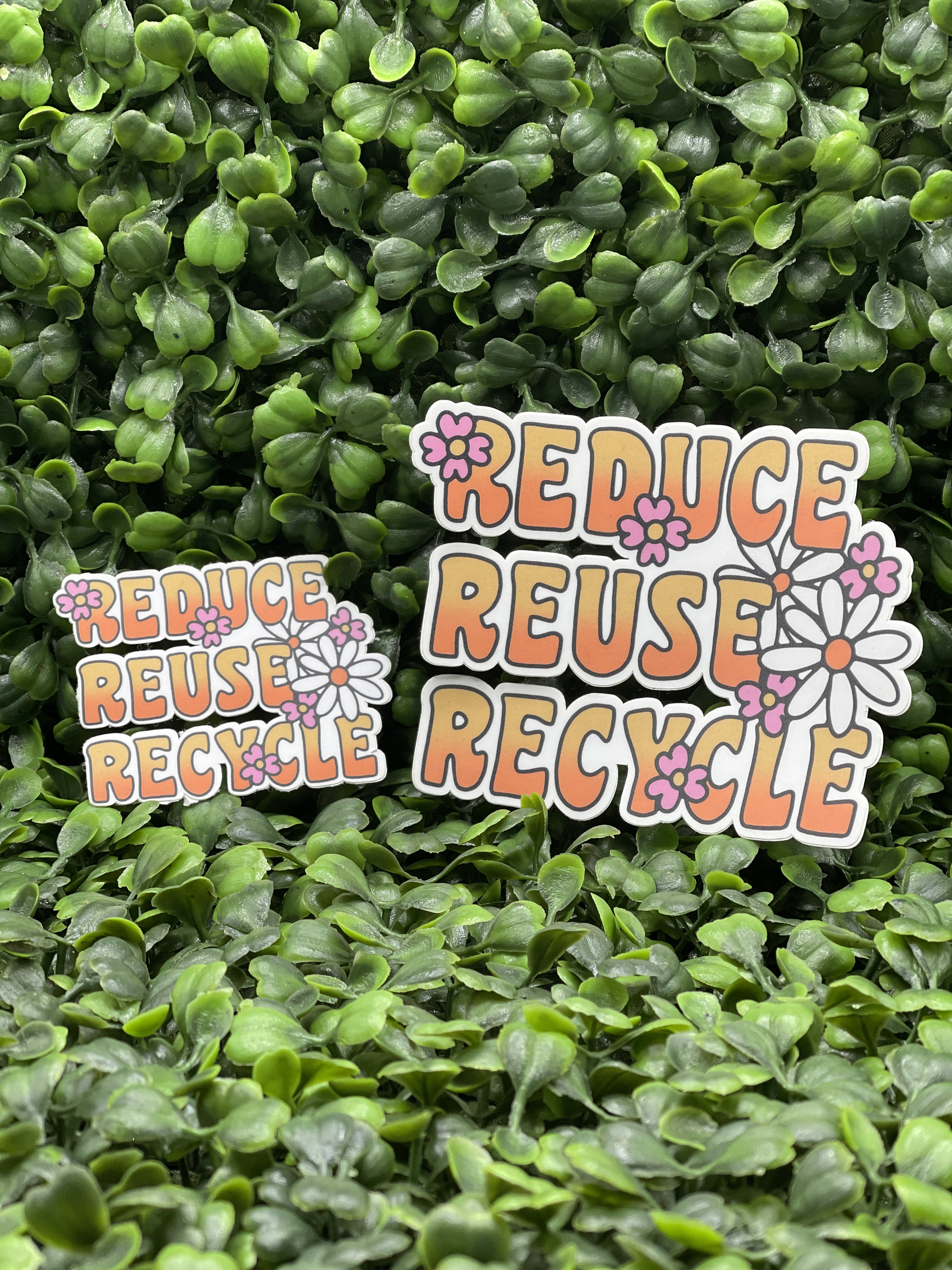 Reduce Reuse Recycle Sticker Magnet Water Bottle Sticker Laptop Die Cut ...