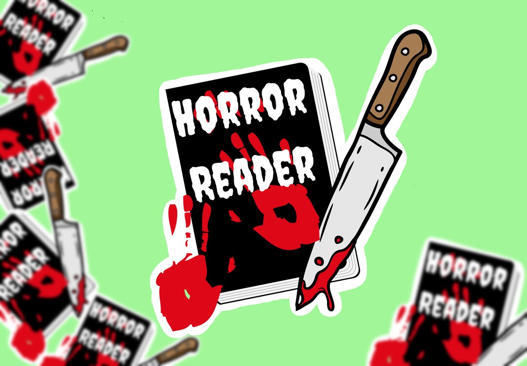 Horror Reader Sticker | Sticker | Water Bottle Sticker | Die Cut ...