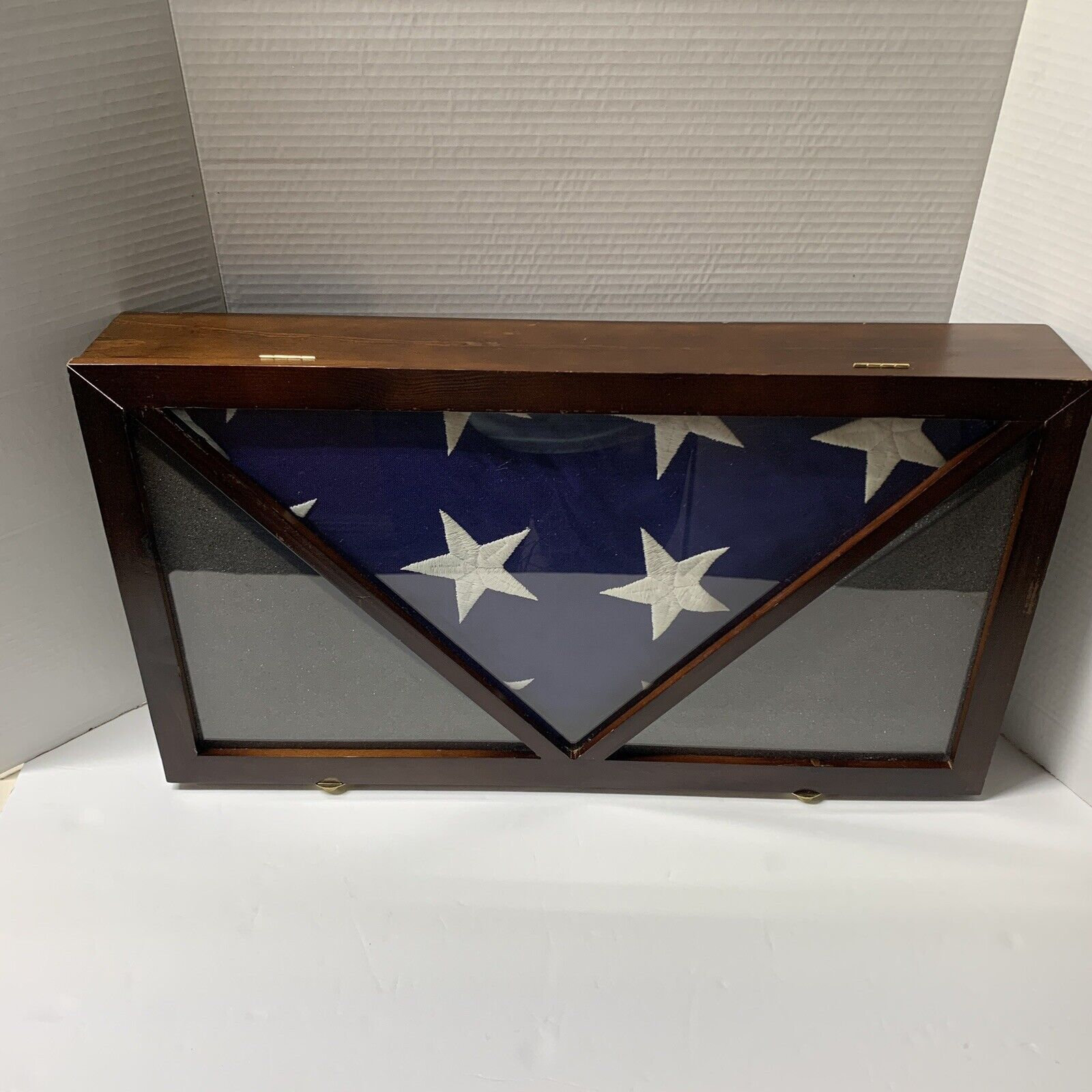 Military Shadow Box Flag and Medal Display Case 22 X 12 New W/ Issues ...