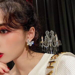 Butterfly Premium Luxury Zircon Earrings Butterfly Earrings - Etsy UK