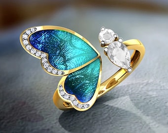 Butterfly Wing Ring - Etsy