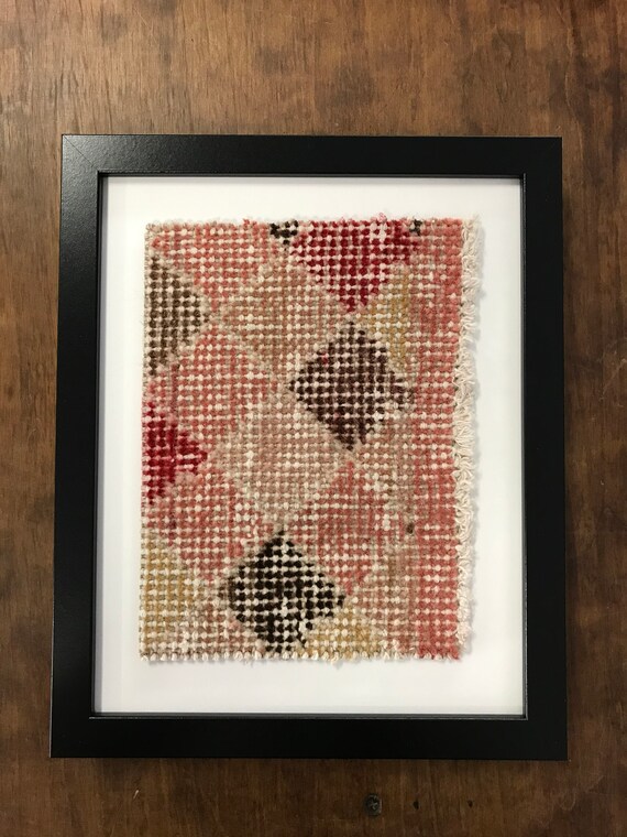 8 X 10 Framed Handmade Antique Rug Fragment. Decorative Wall | Etsy