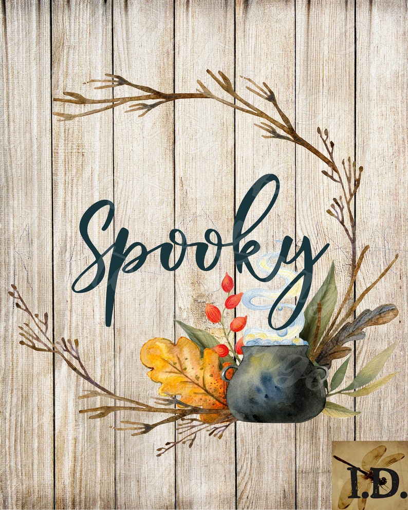 Halloween Spooky Farmhouse Sign Printable Image Digital | Etsy