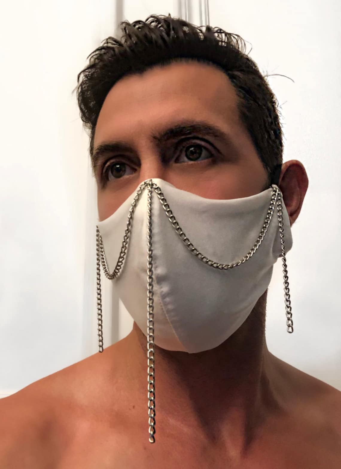 Face Mask Drape Drip (aluminum Chain) - Etsy
