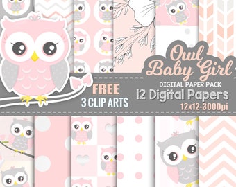 Girl Owl Clip Art | Etsy