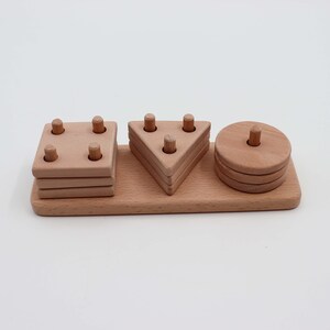 Wooden Educational Geometric Blocks|learning Waldorf Toy|montessori ...