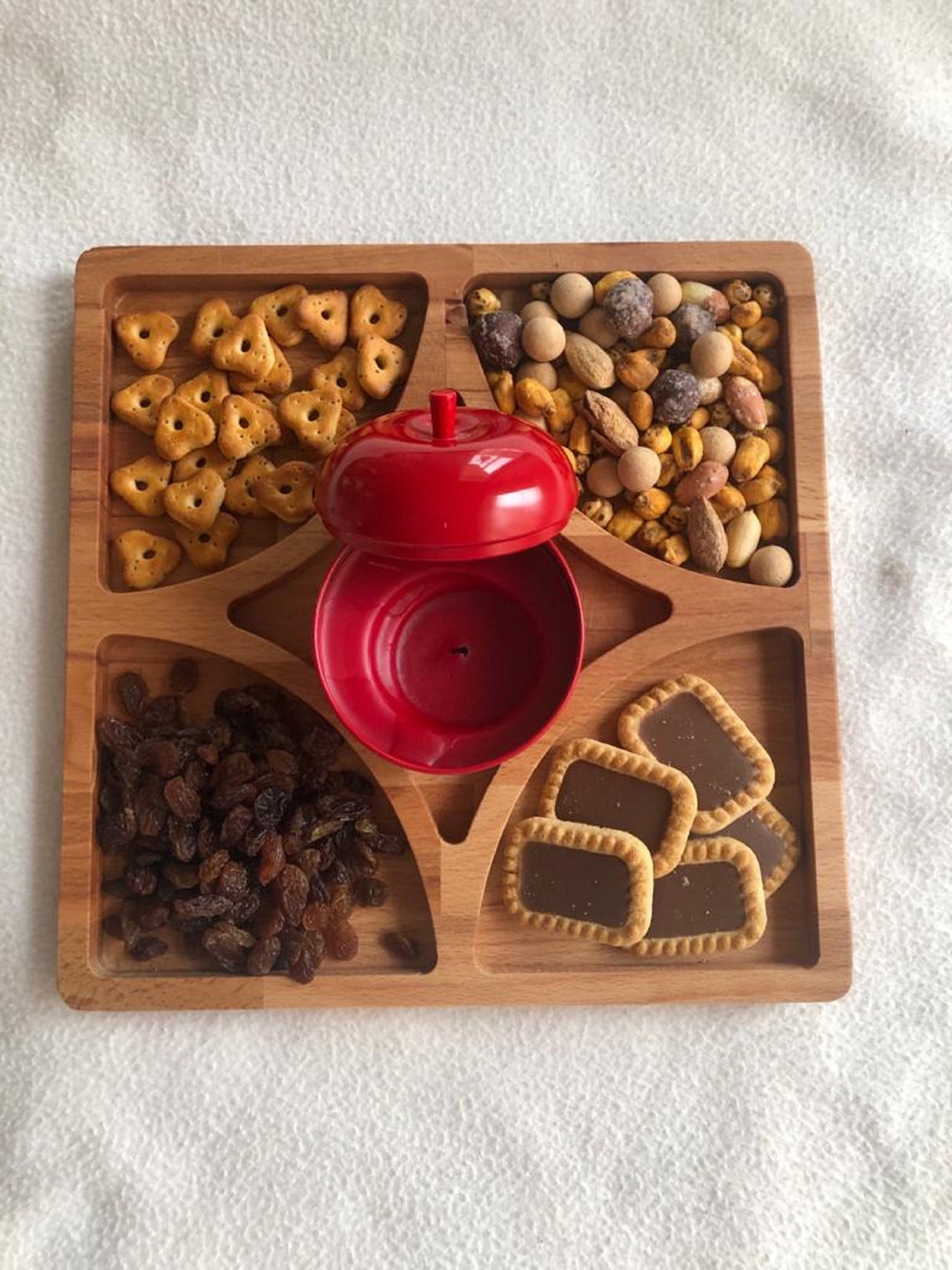 Natural Wood Snack Plate|beech Wood Table Decor|nut Platter|custom ...