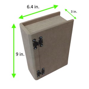Unfinished Wooden Book Shaped Box|wooden Decor|ready to Paint, Varnish ...