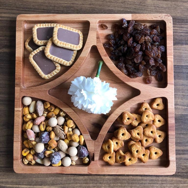 Natural Wood Snack Plate|beech Wood Table Decor|nut Platter|custom ...