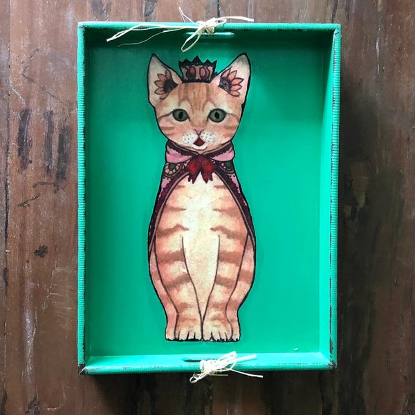 Hand Painted Cat - Etsy