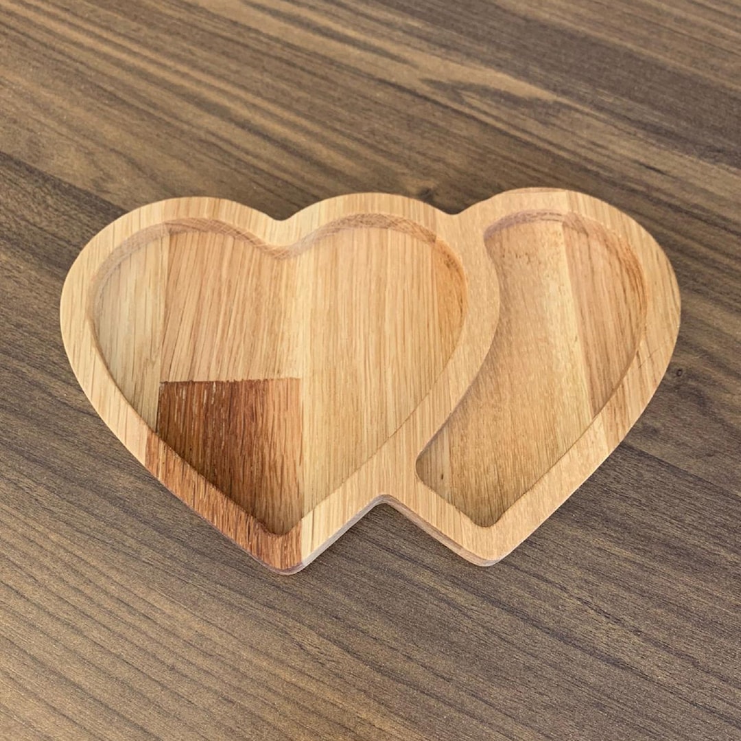Heart Shaped Beech Wood Snack Plate|decorative Serving Tray|nut Platter ...