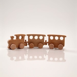 Natural Wood Train Set|montessori-inspired Train Set|adventurous Wooden ...
